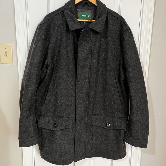 Orvis | Jackets & Coats | Mens Orvis Gray Field Coat Woolblend | Poshmark